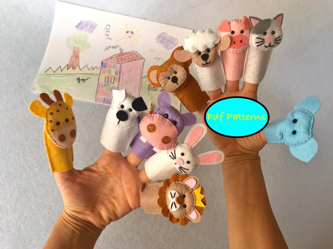 Finger Puppets, Pdf Pattern, Felt Pattern, Felt Pdf Pattern, Pdf ...