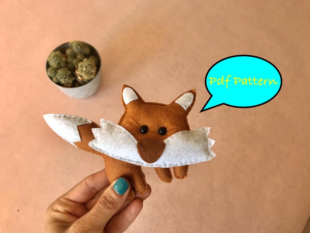 Felt Pdf Pattern, Fox Sewing Tutorial, Diy Plushies, DIY Fox - Etsy