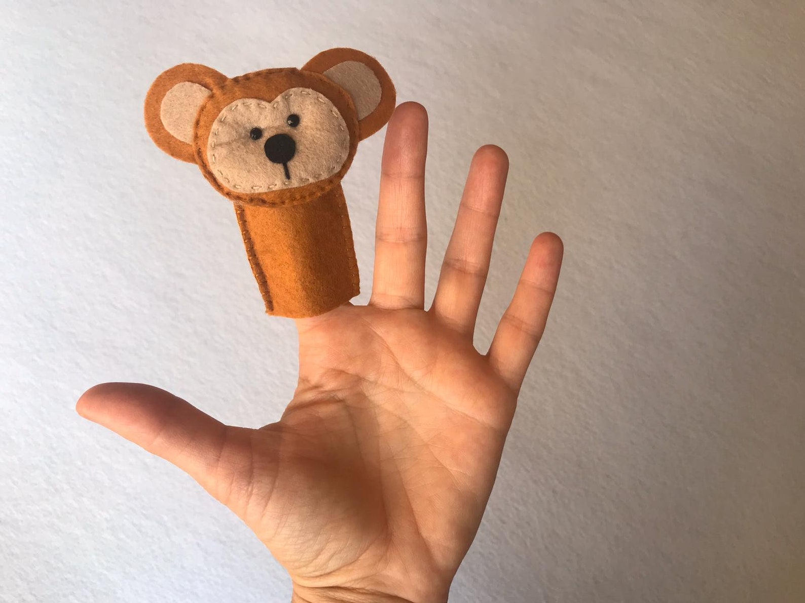 Pdf Pattern Felt Pattern Monkey Finger Puppet Pattern - Etsy