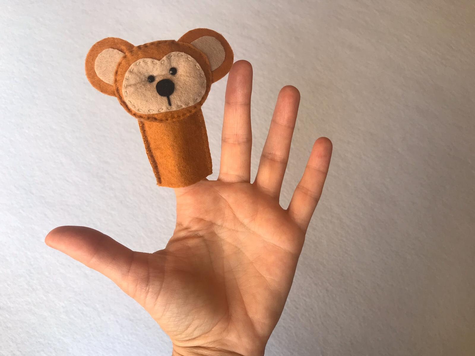 Pdf Pattern Felt Pattern Monkey Finger Puppet Pattern | Etsy