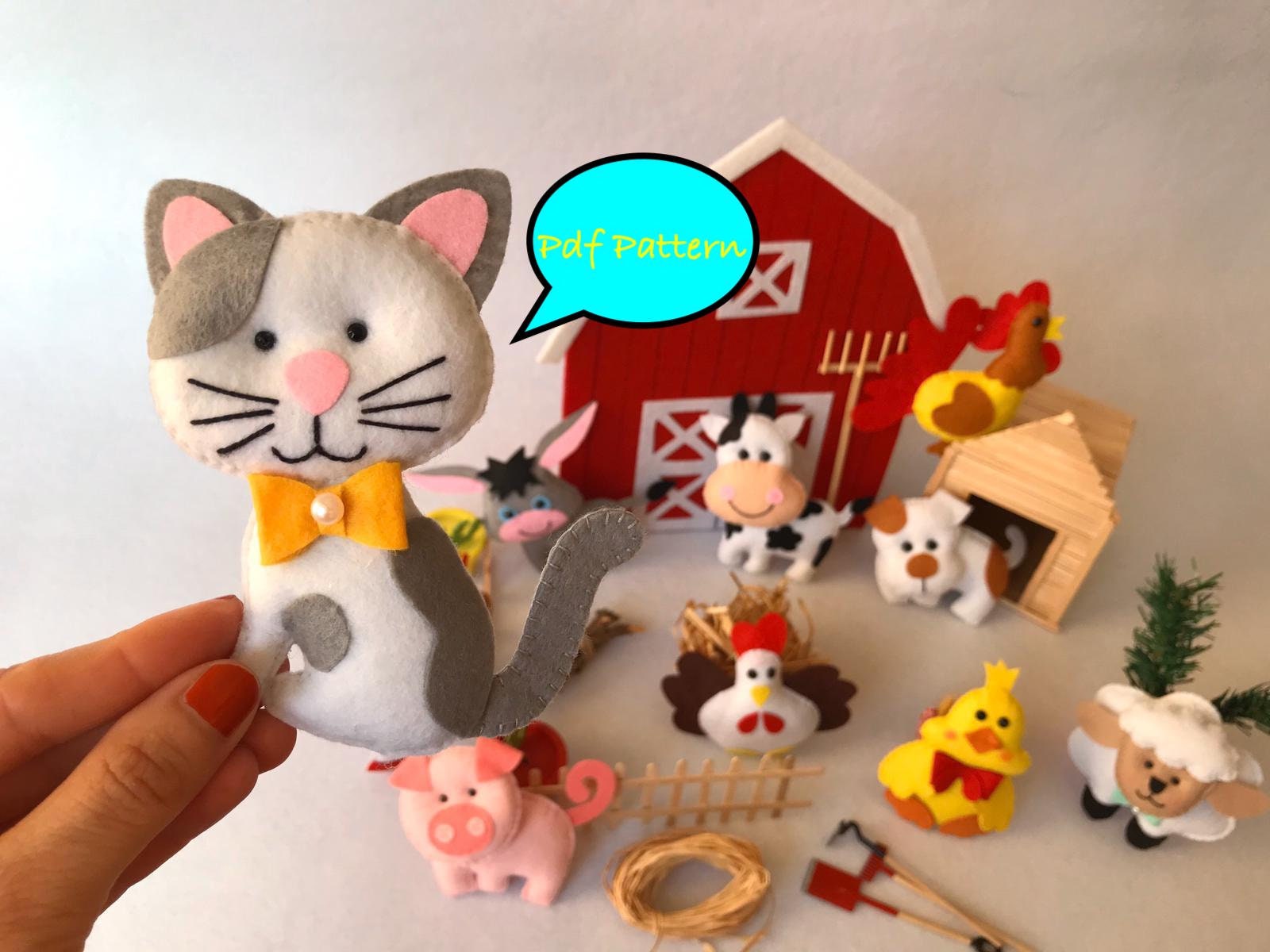 Pdf Pattern Felt Pattern Cat Pattern Cat Sewing Tutorial - Etsy