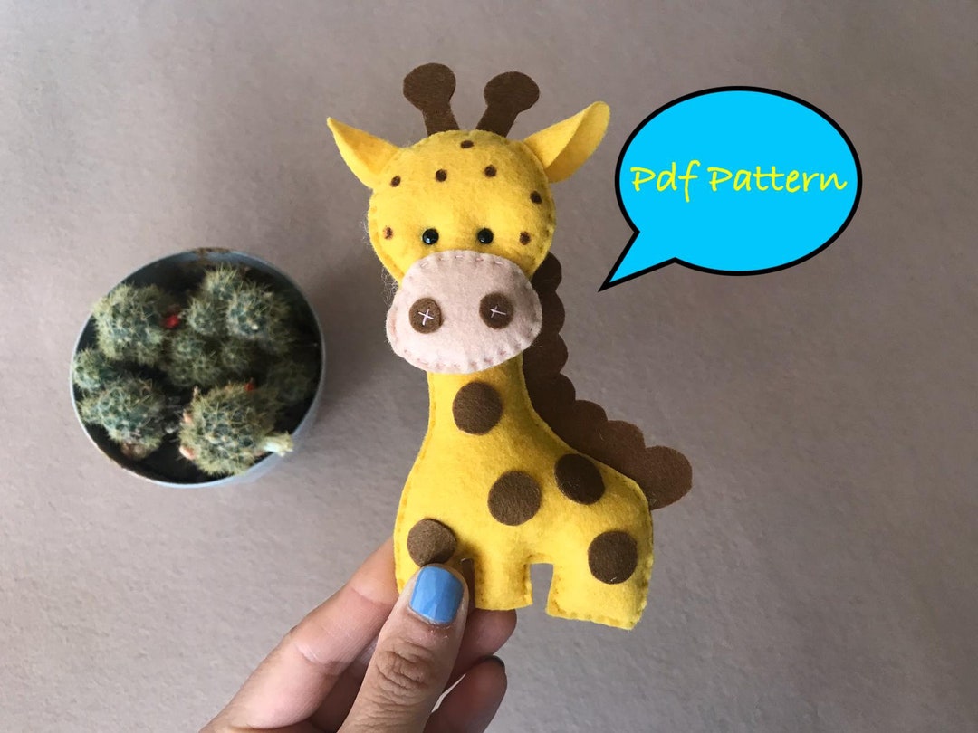Pdf Pattern, Giraffe Sewing Tutorial, Plushies, Felt, DIY Giraffe - Etsy