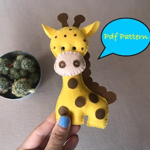 Pdf Pattern, Giraffe Sewing Tutorial, Plushies, Felt, DIY Giraffe - Etsy