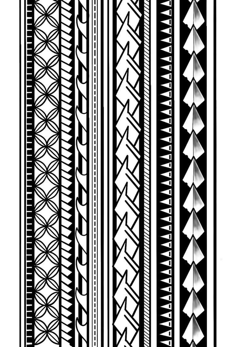 Digital Polynesian Tapa Pattern Design- SVG (rasterized File),jpg & PNG ...