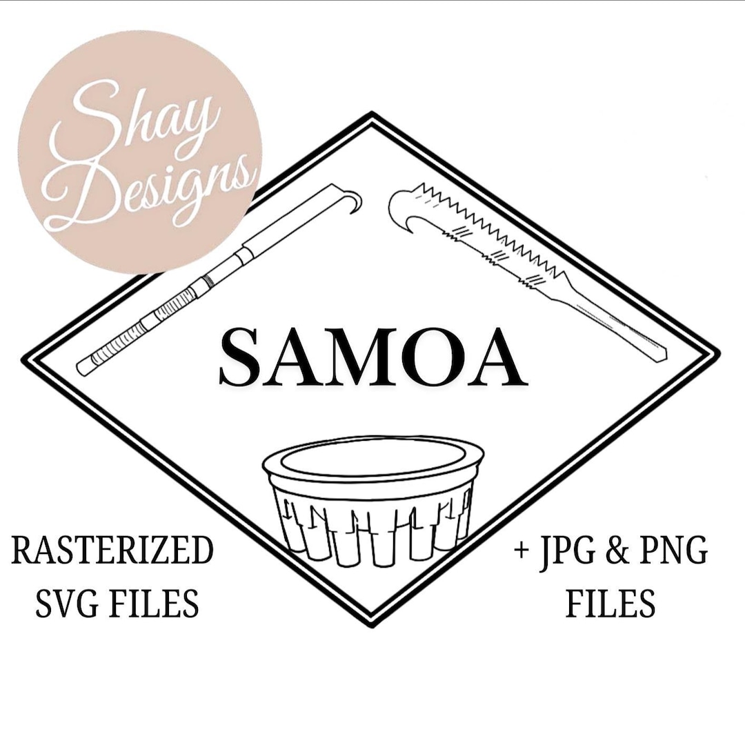 Samoan Weapons & Tanoa Design – Tribal Clipart PNG JPG • Polynesian ...