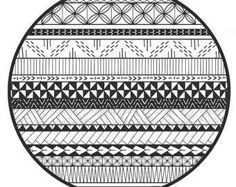 Simple Tapa Design JPG, PNG & Rasterized SVG Files - Etsy