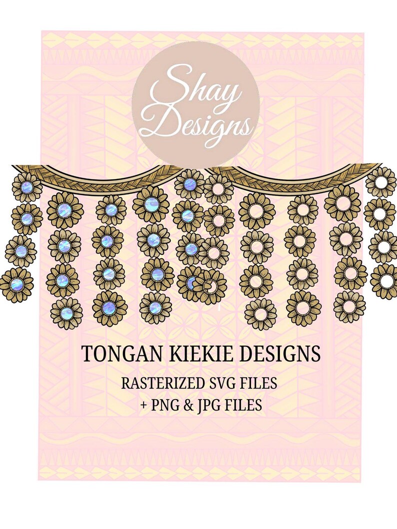 Tongan Kiekie Design PNG JPG • Polynesian Digital Clipart • Pacific ...