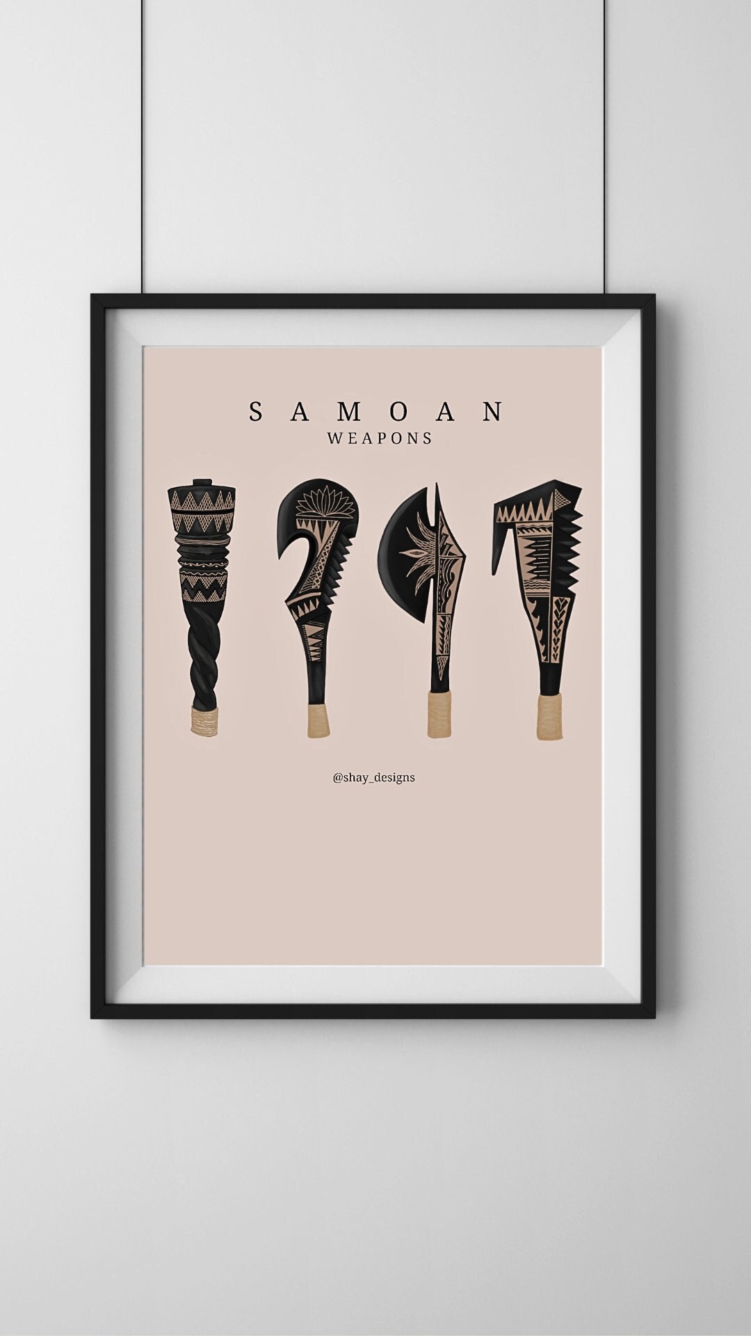 Samoan Weapons, Art Print A3 & A4 - Etsy New Zealand