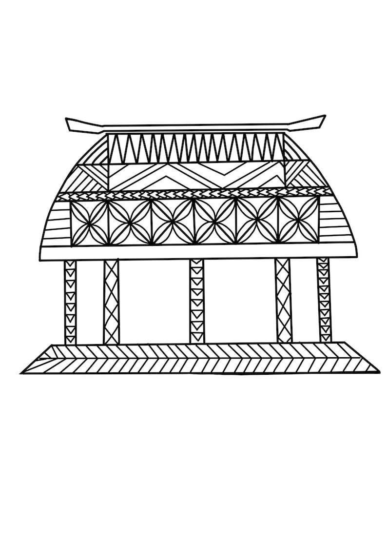 Polynesian Fale Design SVG Files - Etsy