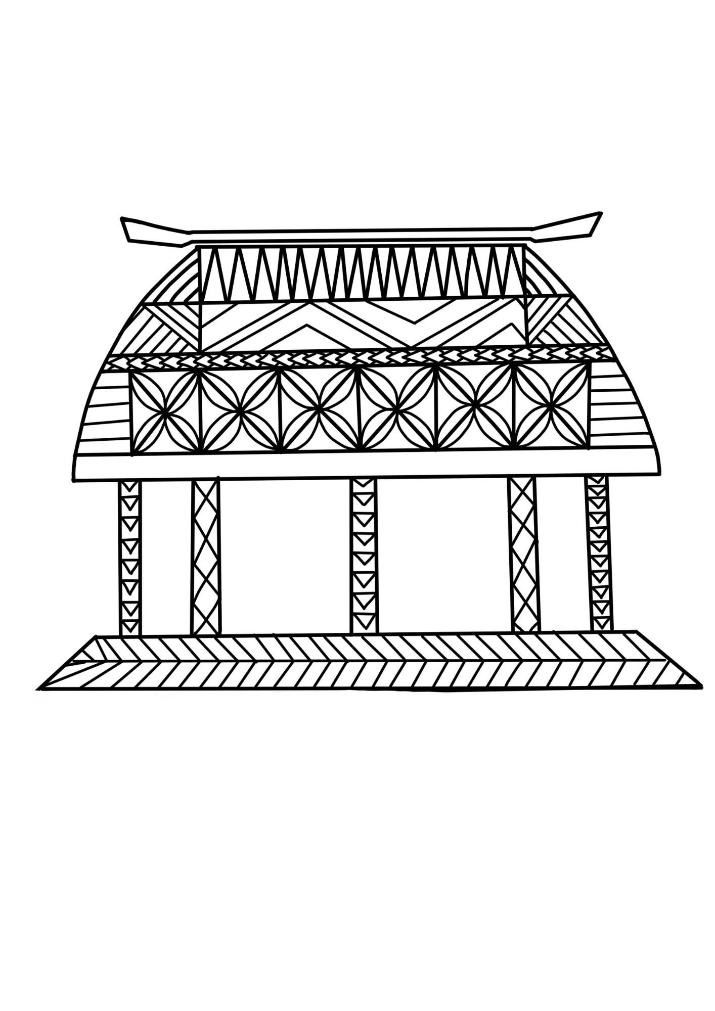 Polynesian Fale Design SVG Files - Etsy