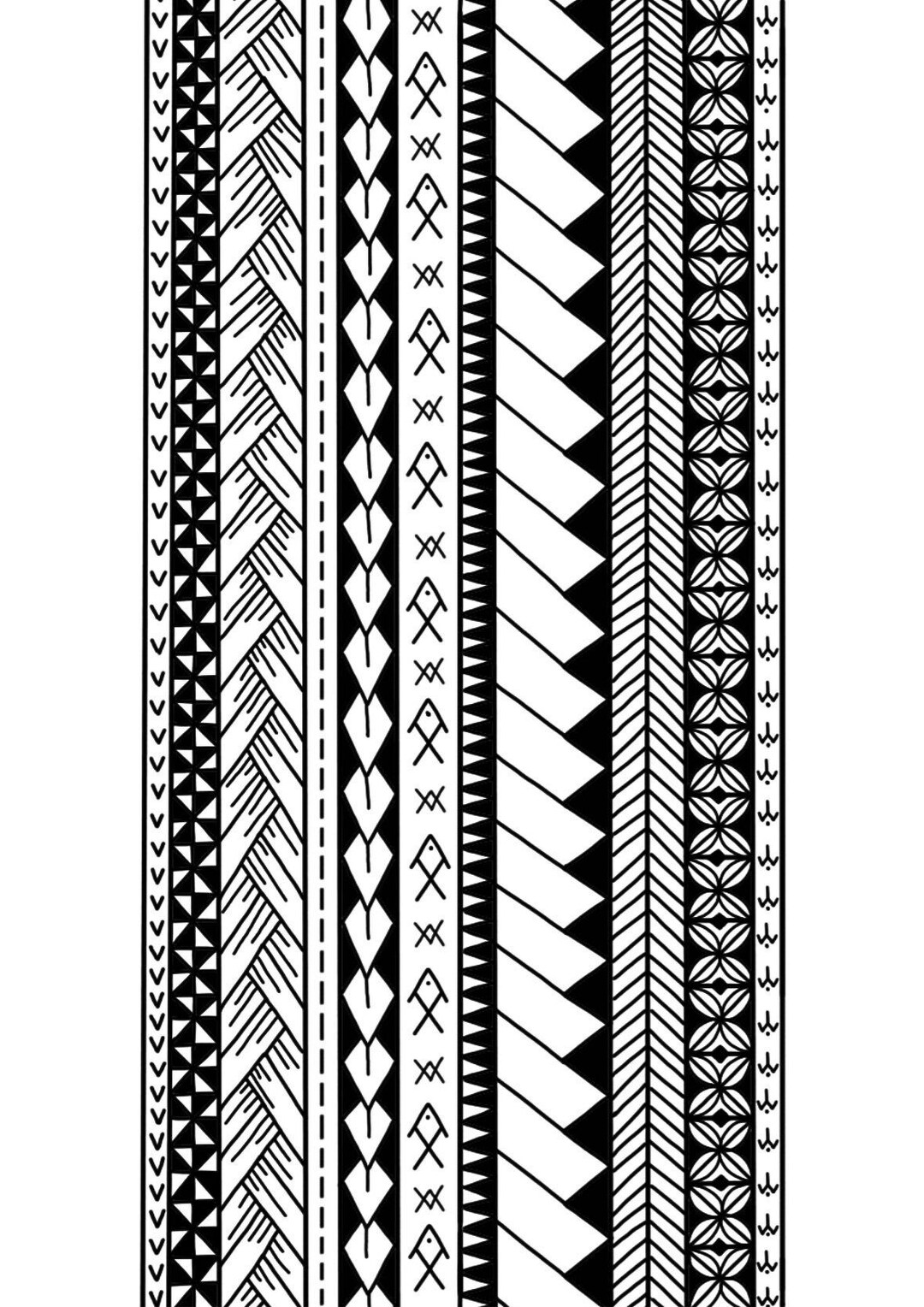 Polynesian Tapa Design- SVG (rasterized Design), JPG & PNG Files - Etsy