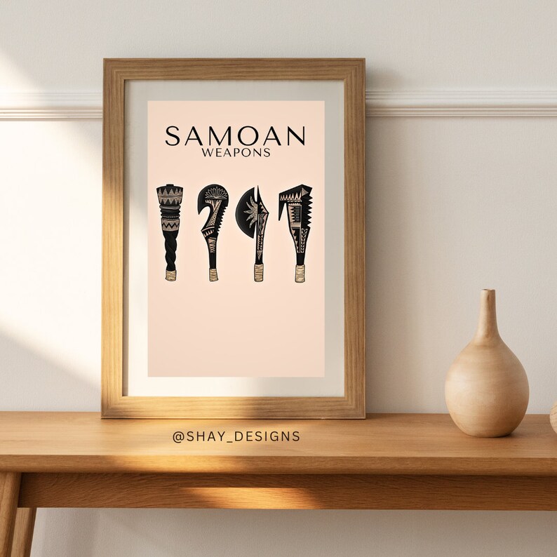 Samoan Weapons - A3 & A4 JPG, PNG and SVG - Etsy