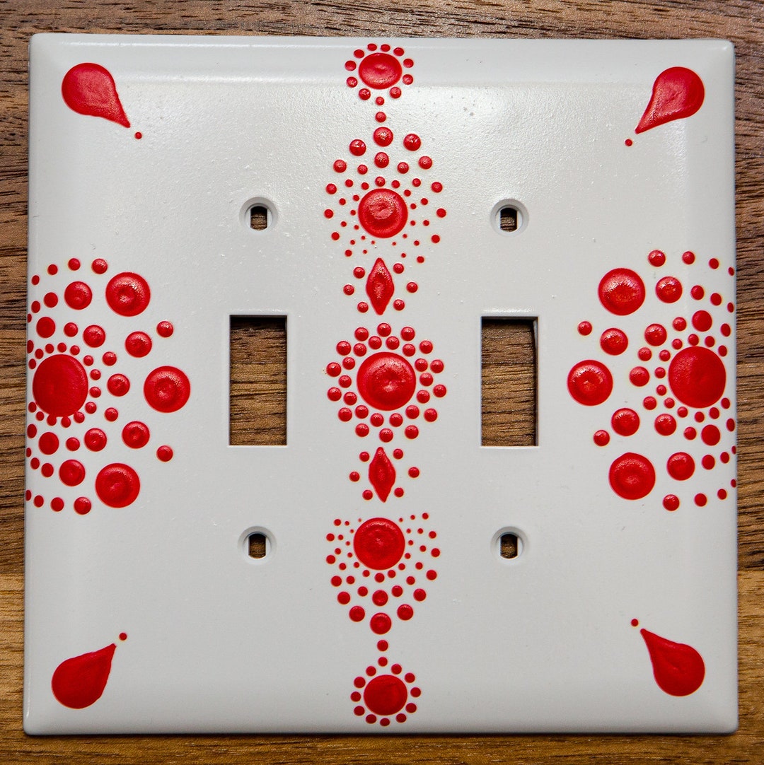 CUSTOM Dotting Art, Dot Painting, Light Switch Plate - CHOOSE Your Own ...