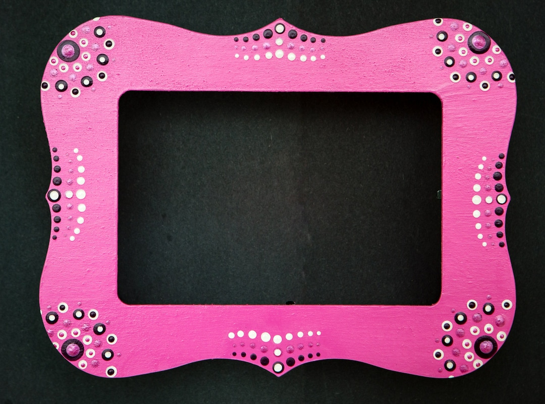 Dotting Art, Dot Painting, Dot Photo Frame, Photo Frame - Etsy