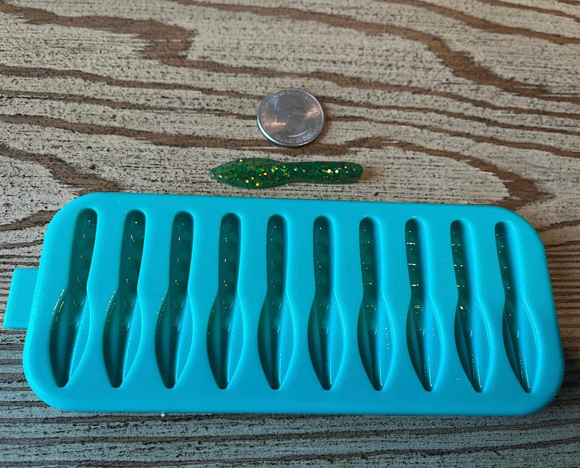 Soft Plastic Bait Mold, 2 Inch Reaper Leech, Panfish, Crappie ...