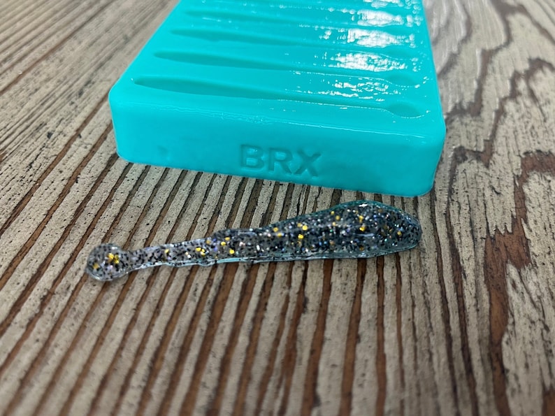 Soft Plastic Bait Mold, 2.5 Inch Swimbait Jerkbait, Plastisol , Crappie ...