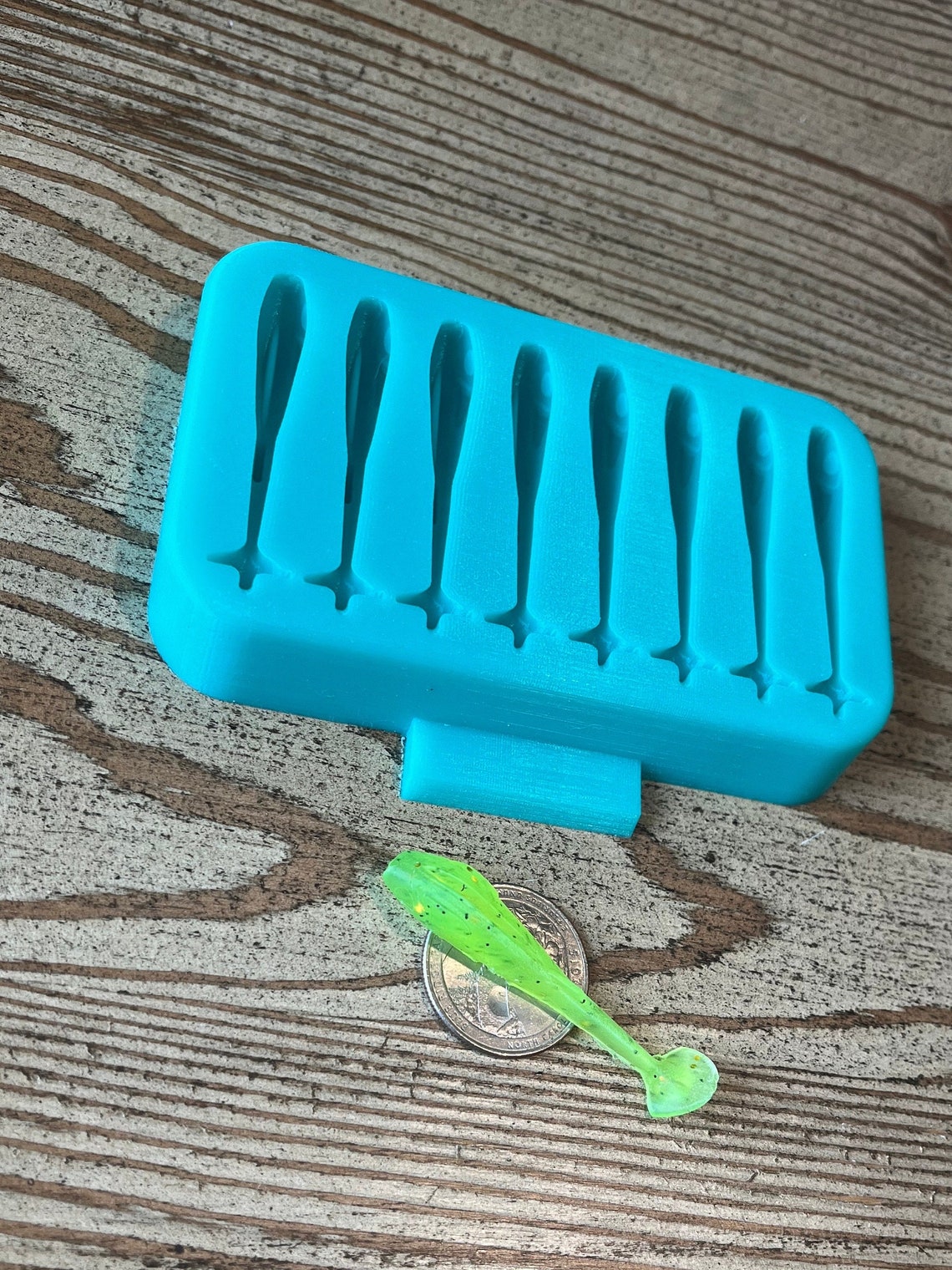 Soft Plastic Bait Mold, 2.0 Inch Swimbait, Crappie, Panfish, Plastisol ...