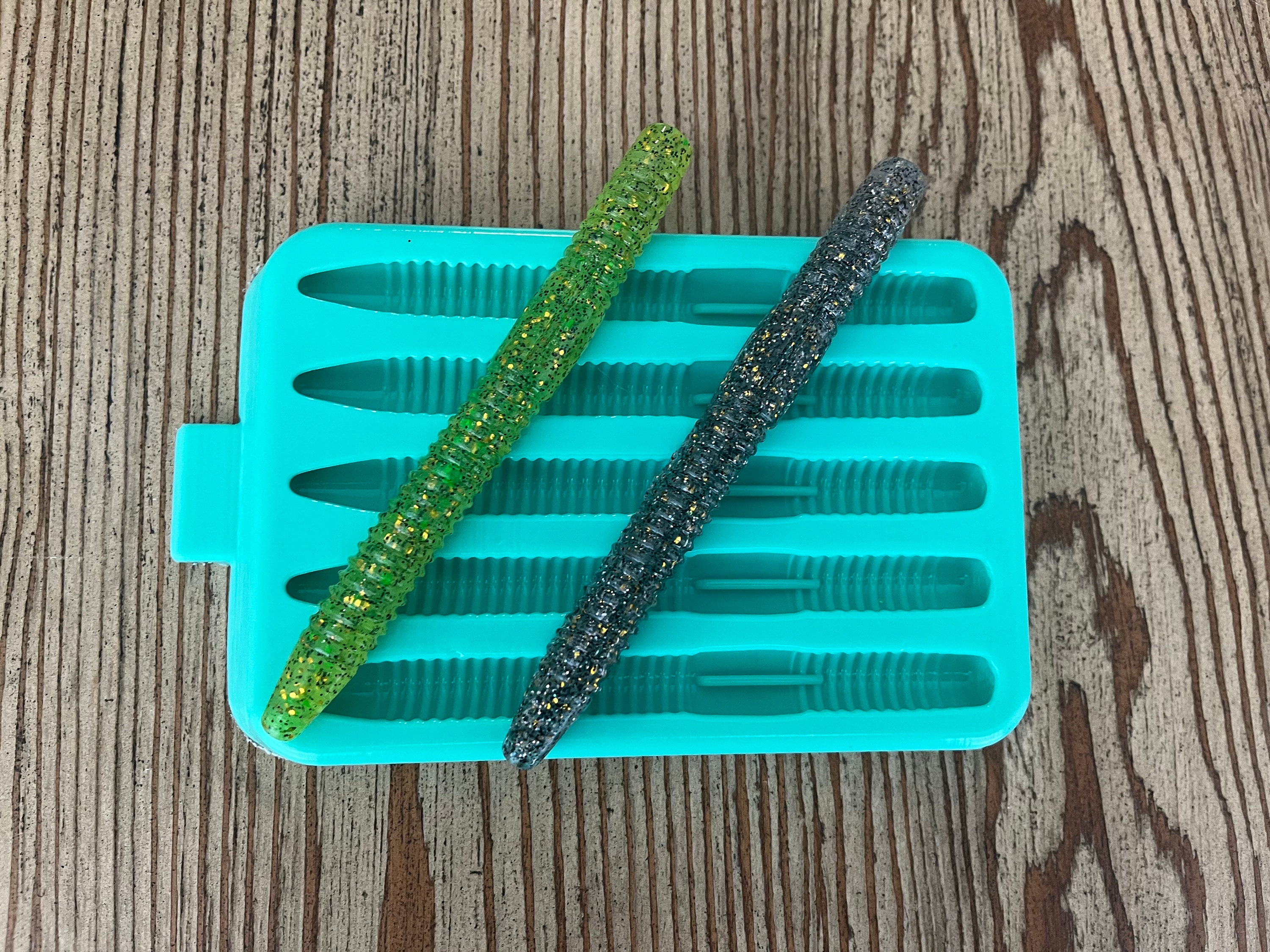 Soft Plastic Bait Mold, 5 Inch Stick Worm, Plastisol , USA Made - Etsy