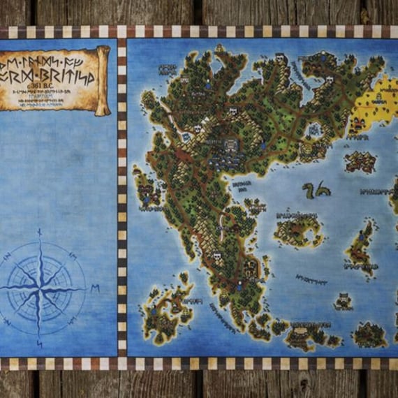Hobloth III Double-sided Ultima Cloth Map 18x12 - Etsy