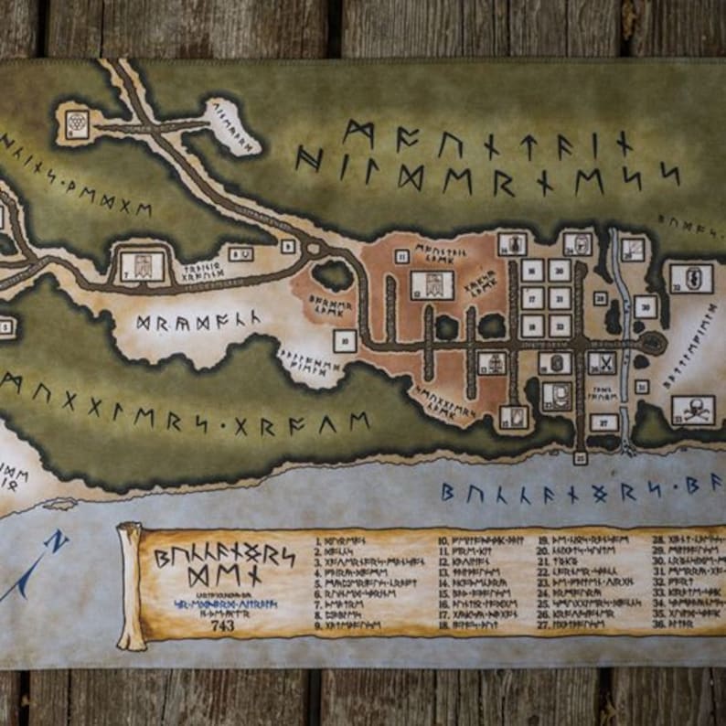 Hobloth III Double-sided Ultima Cloth Map 18"x12" - Etsy