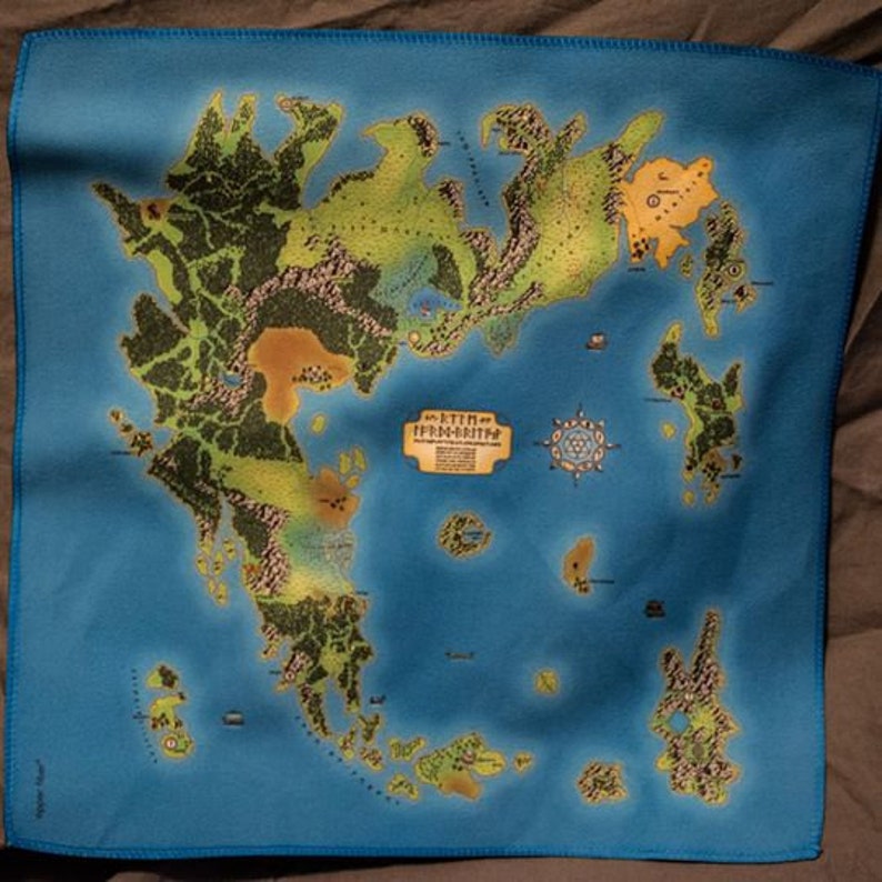 Hobloth II Double-sided Ultima Cloth Map 12"x12" - Etsy