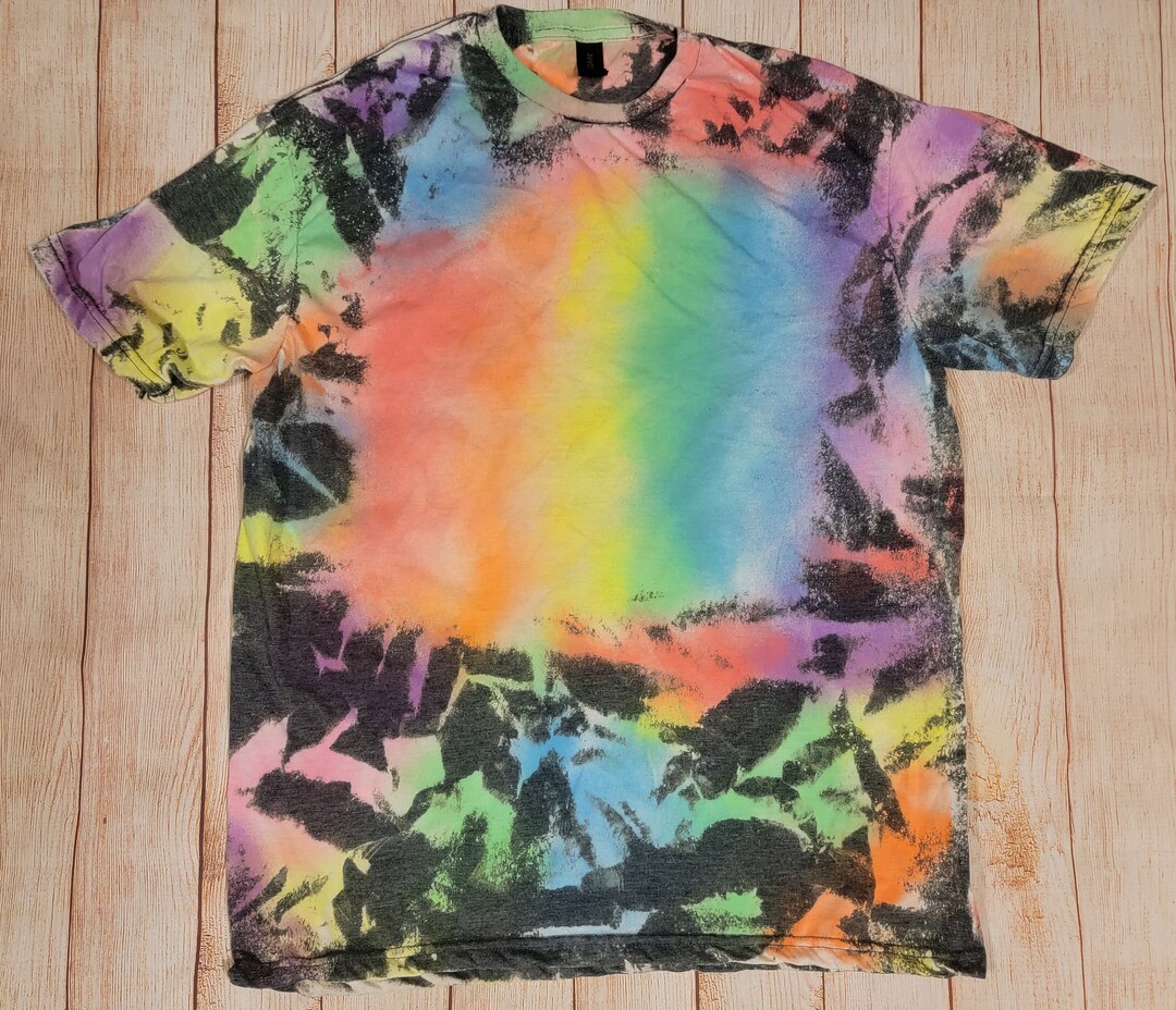 Bleached and Tie Dyed Blank Bleached T-shirt Tie Dyed T-shirt Gildan ...