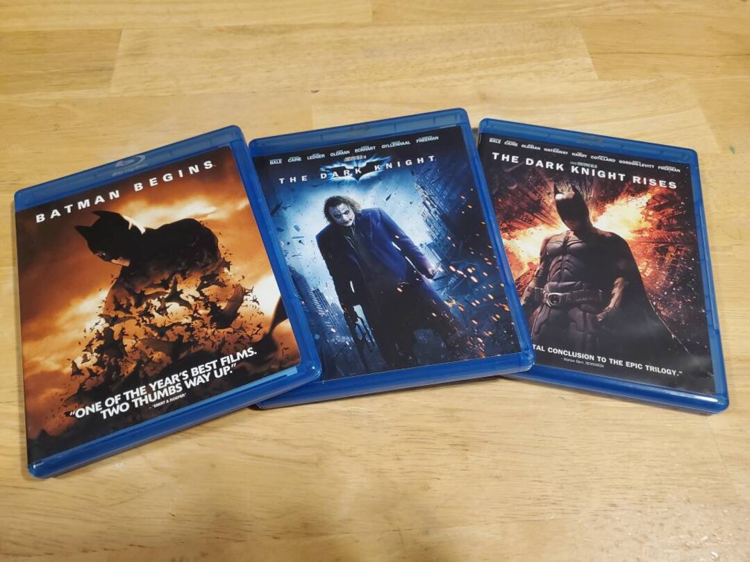 DC Universe the Dark Knight Triology Blu-rays Only Lot (w/ BONUS Movies ...