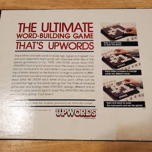 Vintage Upwords: A 3-dimensional Word Game 1983 2 - Etsy