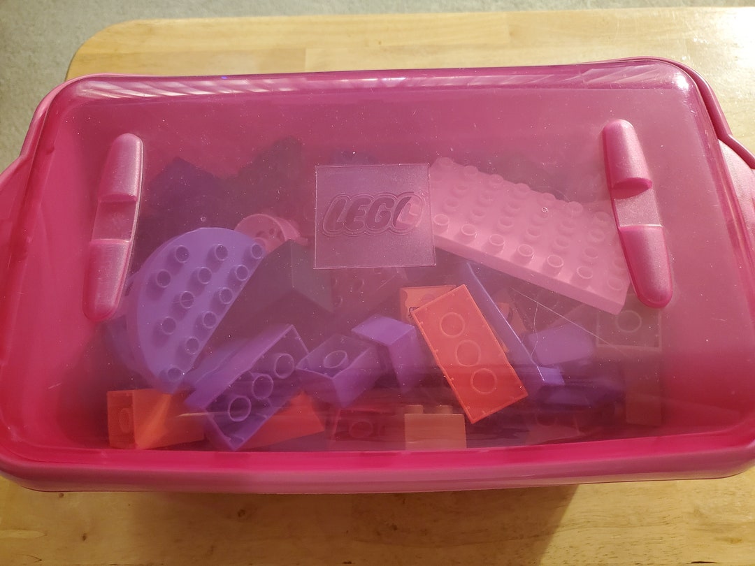 LEGO DUPLO Box of Fun total of 111 Pieces W/ Pink Storage Box USED - Etsy