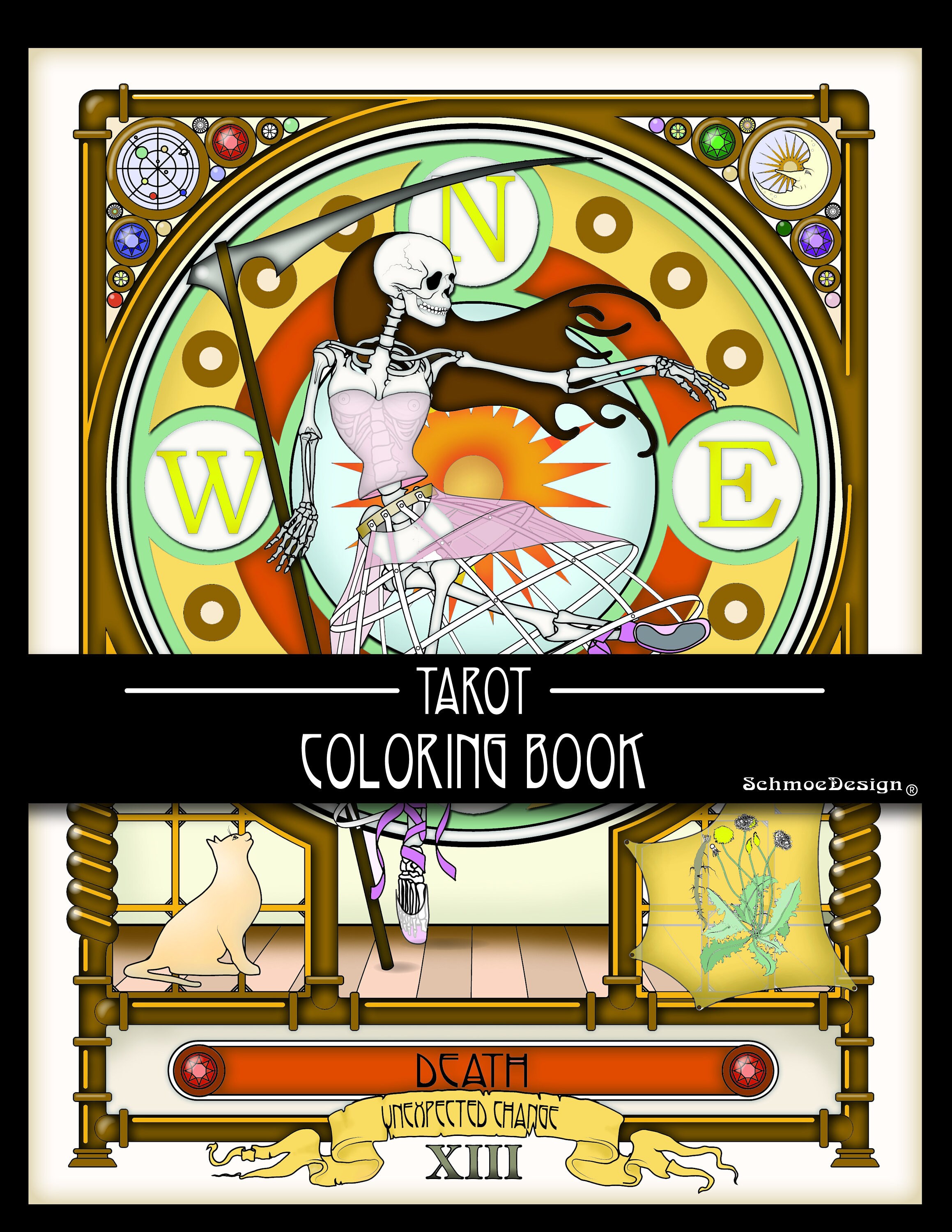 Tarot Card Coloring Book - Etsy
