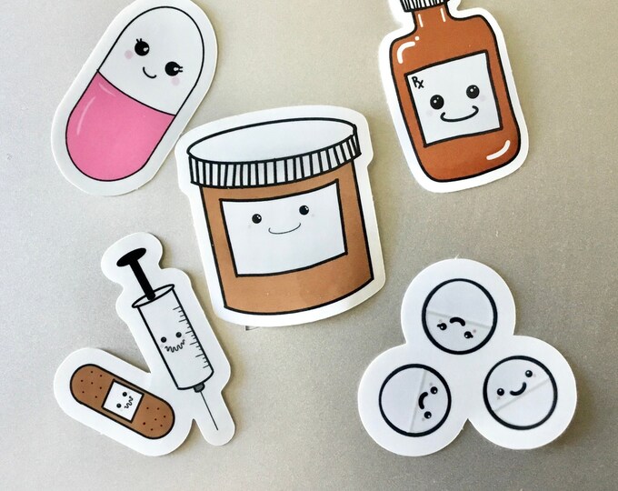 White Pills Pharmacy Sticker - Etsy