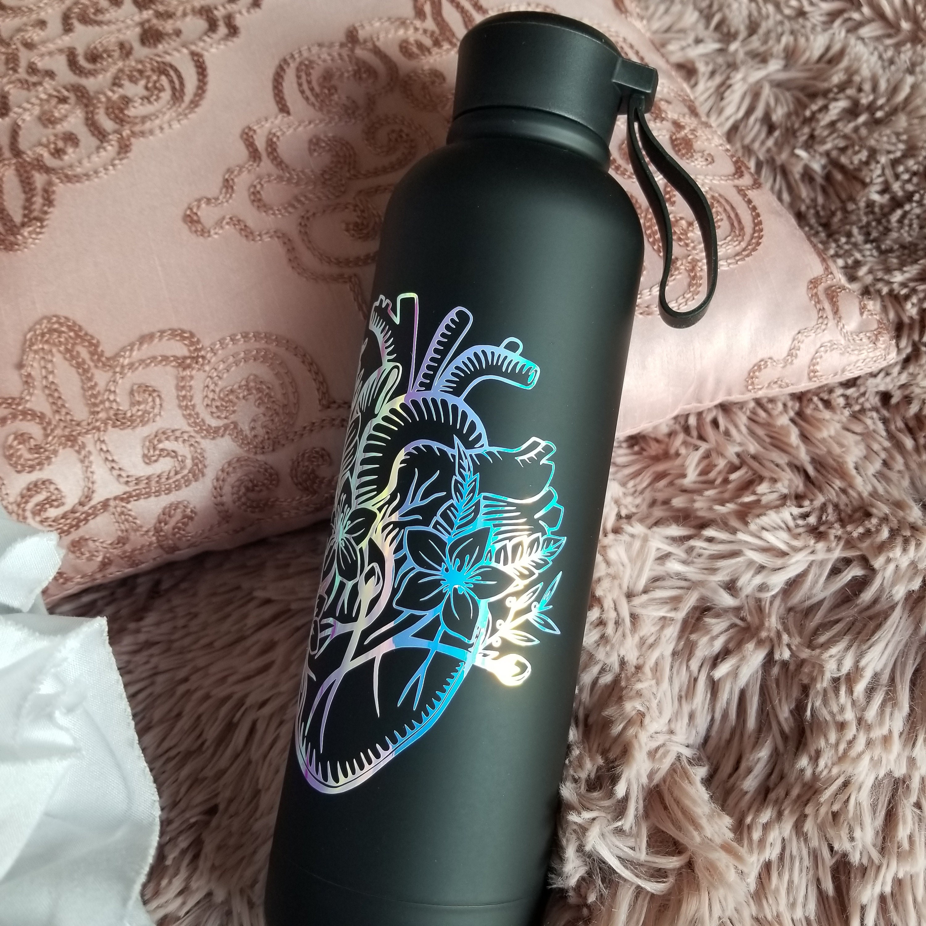 Floral Anatomical Heart Water Bottle Nurse Gift Doctor Gift | Etsy