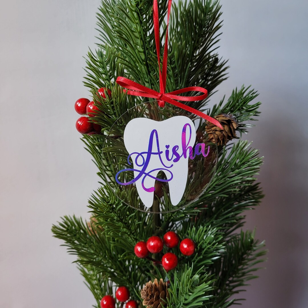 Personalized Dentist Ornament, Acrylic Christmas Ornament, Dental ...