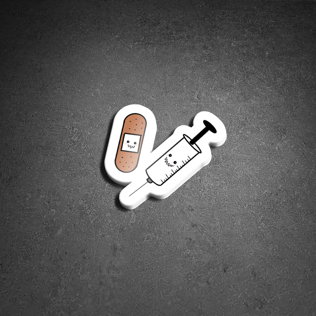 Pharmacy Stickers Bandaid and Syringe Pharmacy Sticker - Etsy