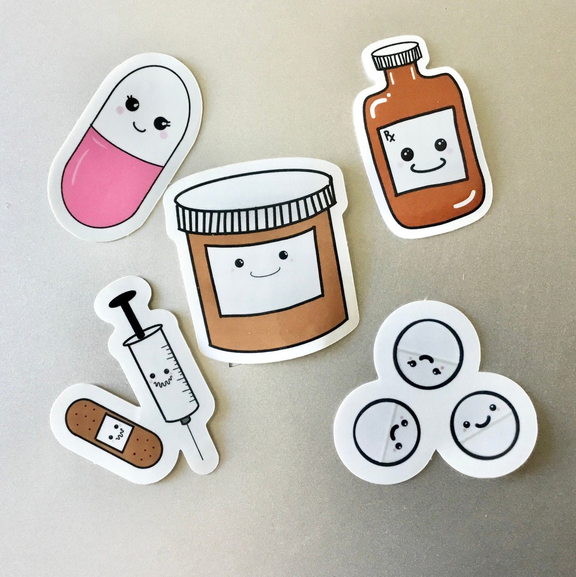 Cute Pharmacy Sticker Pack Happy Pills Cute Happy Capsule - Etsy