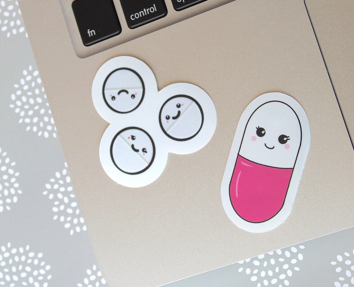 Pharmacy Stickers Cute Happy Pill Pharmacy Sticker - Etsy