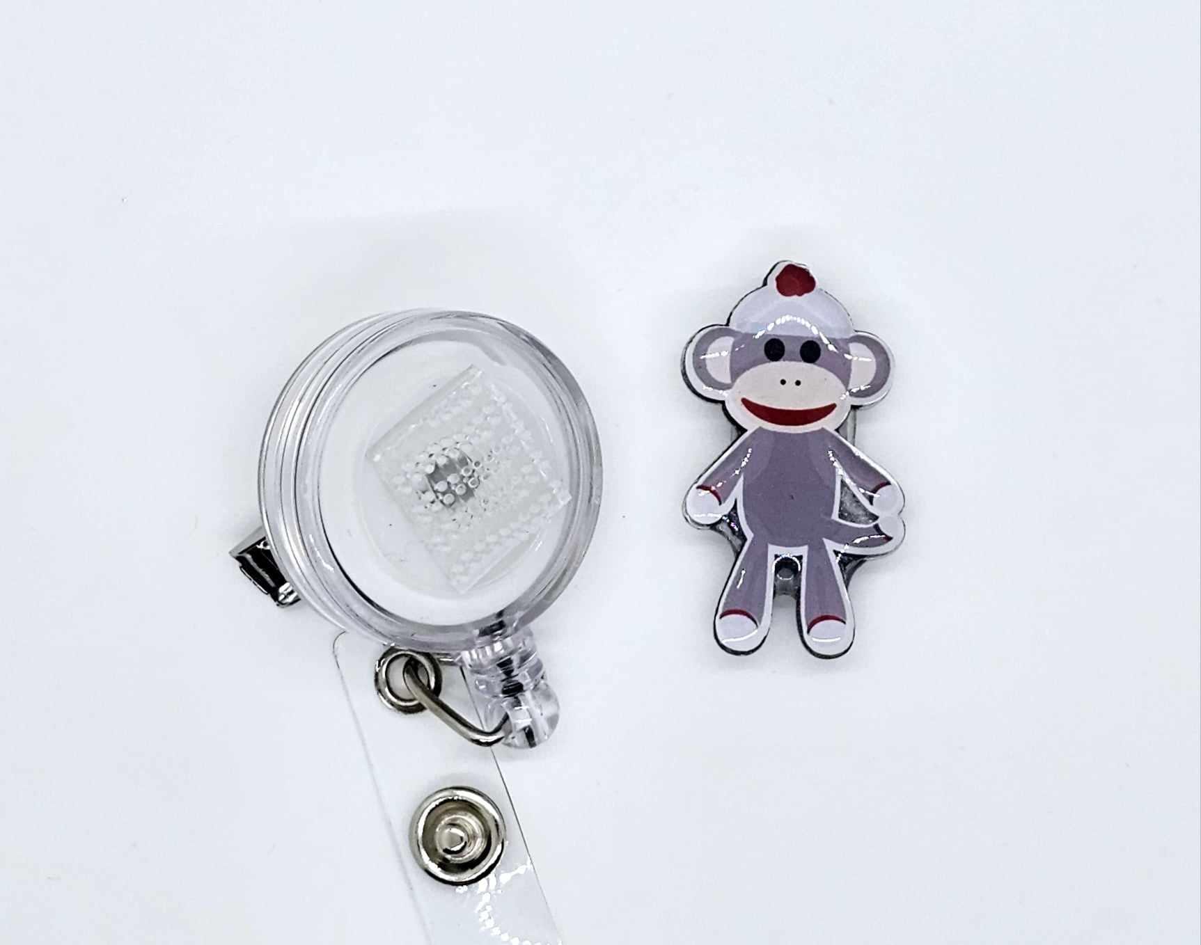 Sock Monkey Badge Reel - Etsy