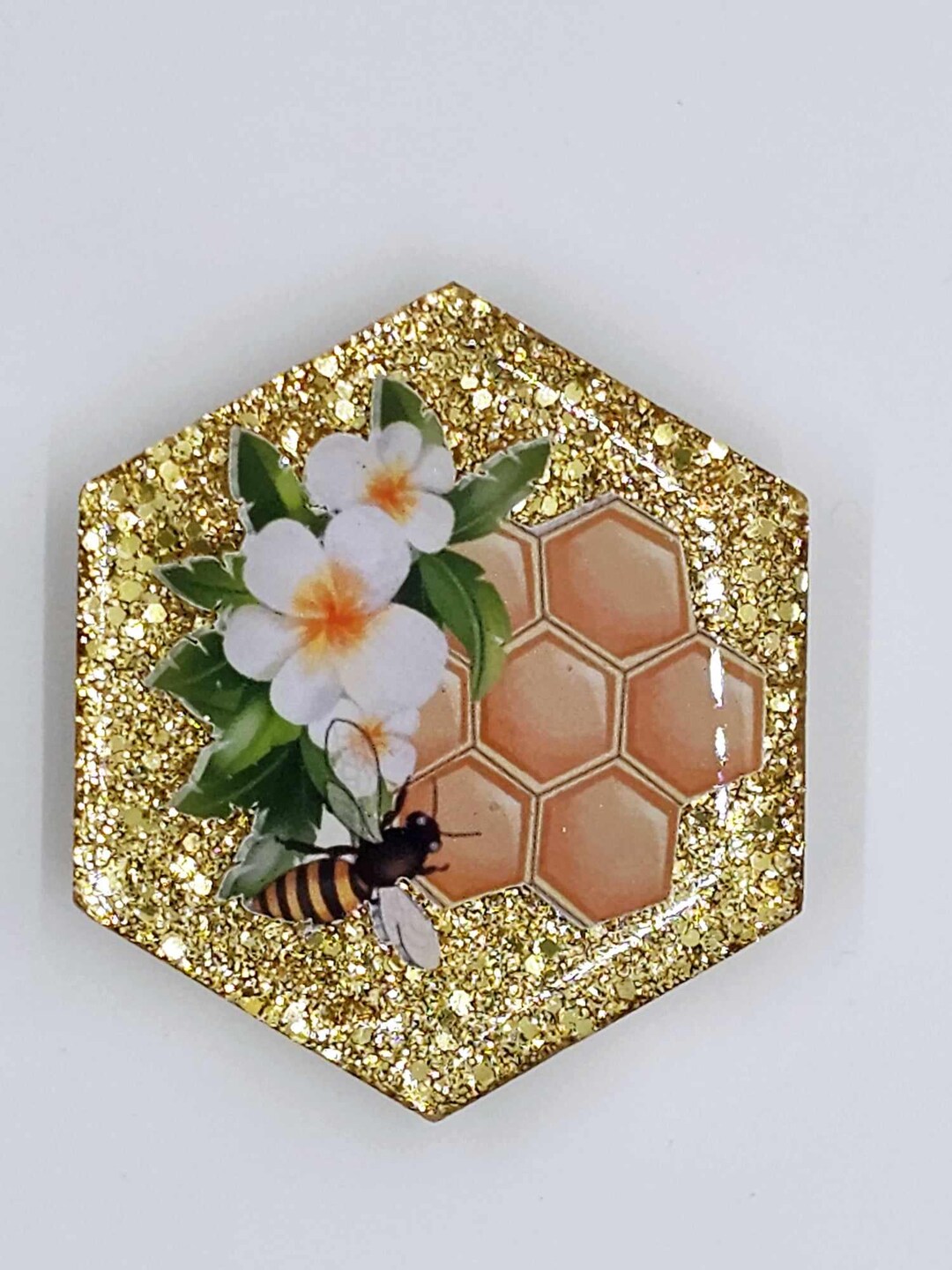 Bee and Honeycomb Interchangeable Badge Reel - Etsy