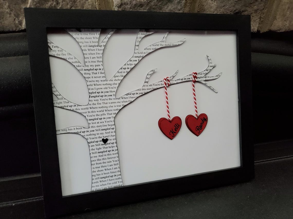 Our Song Tree With Hearts - Etsy