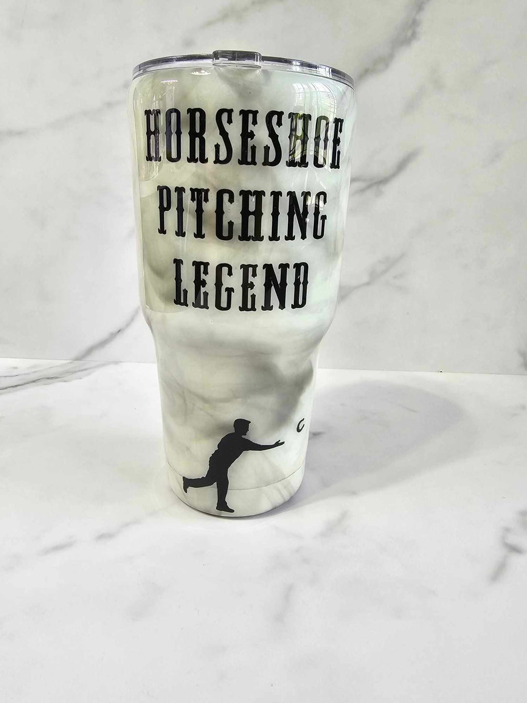 Horseshoe Pitching Legend Smoke Effect Tumbler - Etsy