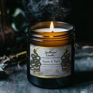 Venom & Vapor Apothecary Candle, Herbal Smoke Ritual Scent, Witchcraft ...