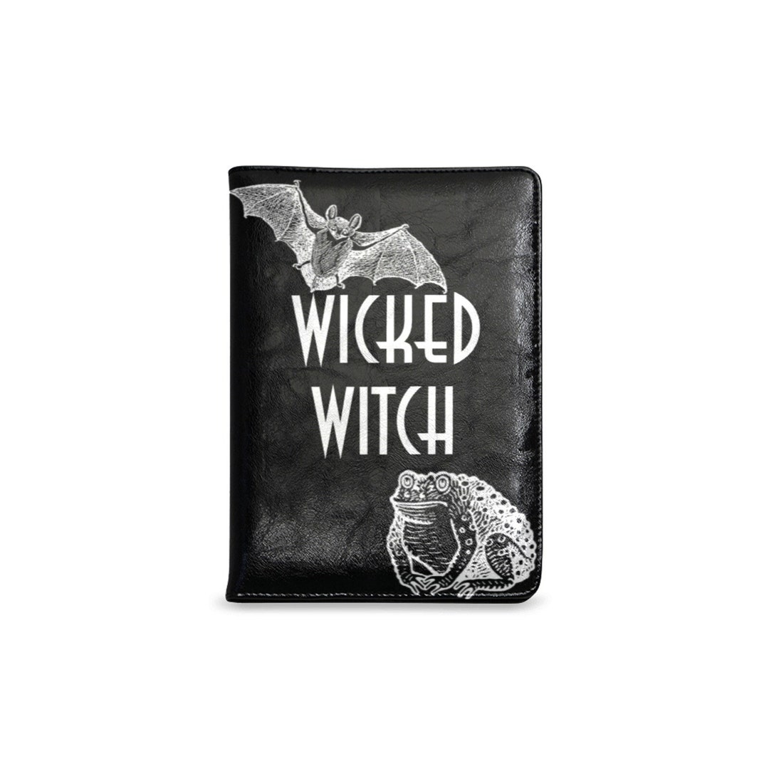 Wicked Witch Reusable Faux Leather Notebook Cover | Spell Book | Gothic ...