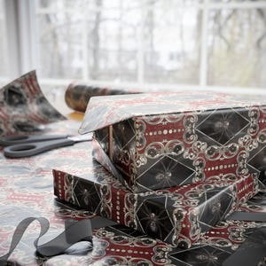 Gothic Spiders Tarantula Gift Wrap | Dark Aesthetic Pagan Wrapping ...