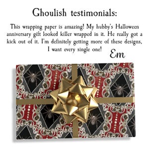 Gothic Spiders Tarantula Gift Wrap | Dark Aesthetic Pagan Wrapping ...