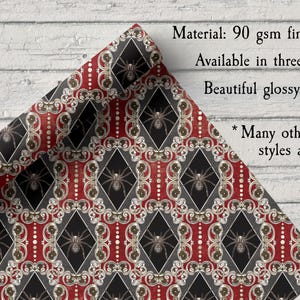 Gothic Spiders Tarantula Gift Wrap | Dark Aesthetic Pagan Wrapping ...