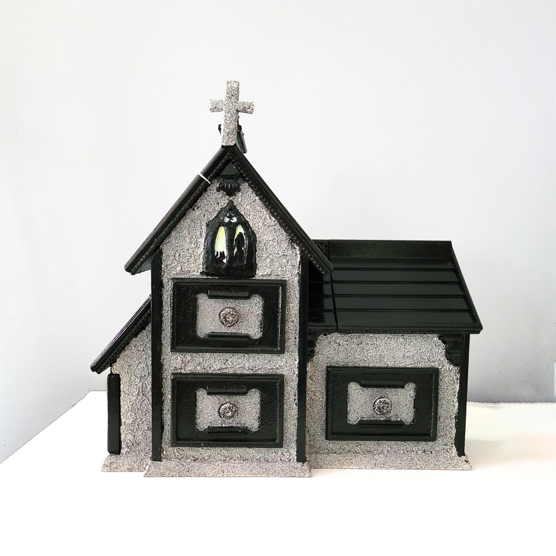 Gothic Mansion Jewelry Box, Upcycled Vintage Storage Cabinet, Halloween ...