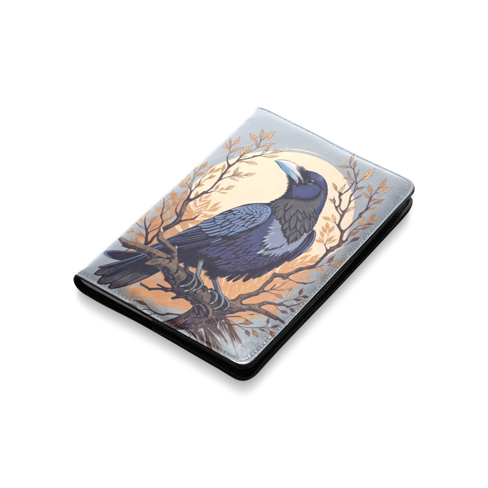 Full Moon Raven Reusable Faux Leather Notebook Cover | Spell Book ...