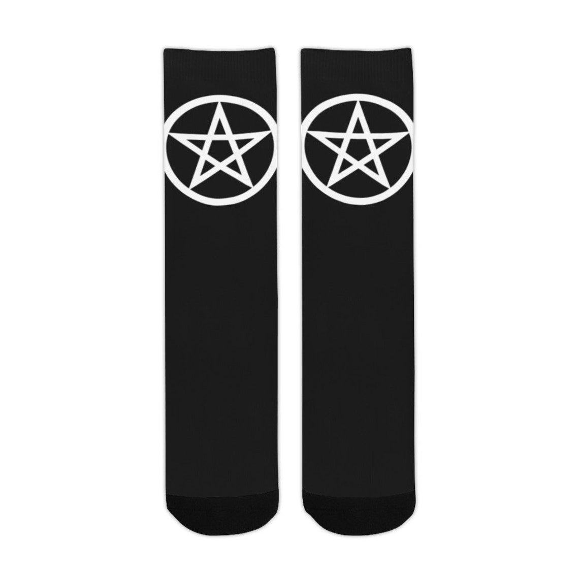 Black Pentagram Adult Socks | Fun Crew Sock | Halloween Lover Gift ...