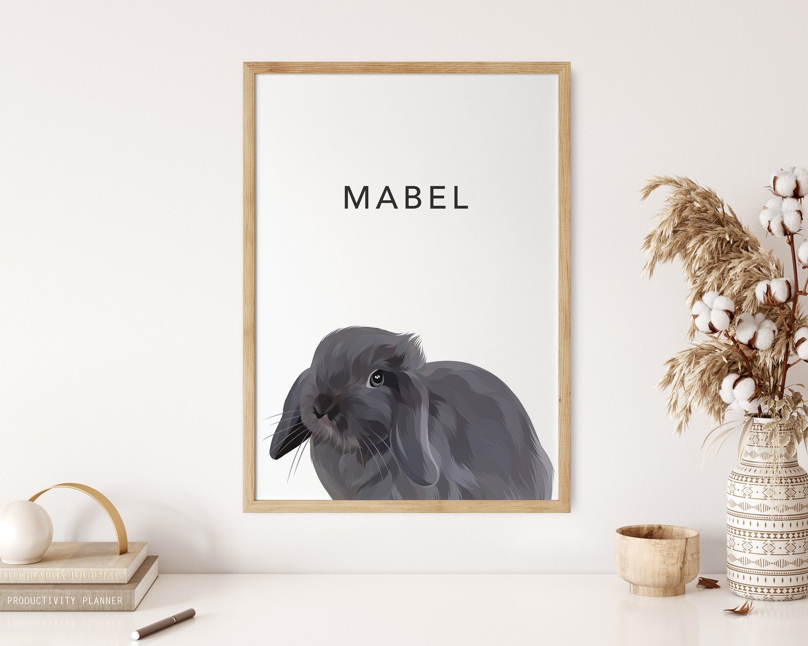 Rabbit House Portrait Custom Bunny Portrait Rabbit Portrait - Etsy