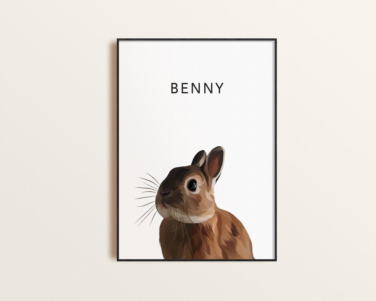 Rabbit House Portrait Custom Bunny Portrait Rabbit Portrait - Etsy